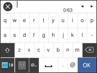 Entering Characters on the LCD Screen