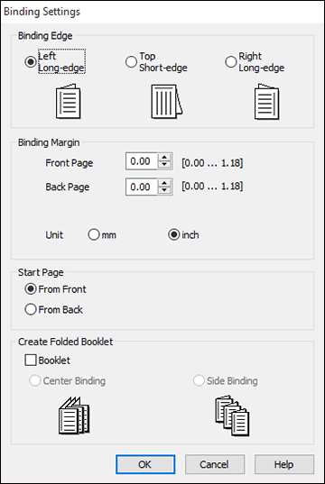 Selecting Double sided Printing Settings Windows