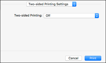 Selecting Double-sided Printing Settings - Mac