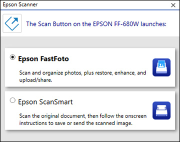 Changing the Default Scan Button Application