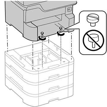 Installing the Optional Paper Cassette Units