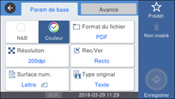 Numérisation vers un dispositif de stockage
