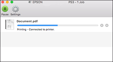 Checking Print Status - PostScript Printer Software - Mac