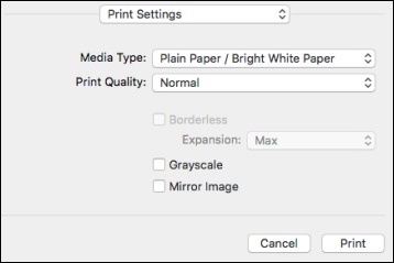Selecting Basic Print Settings - Mac