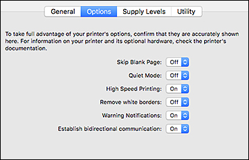 Selecting Printing Preferences - Mac