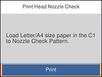 Checking the Nozzles Using the Product Control Panel