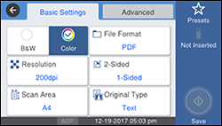 Scanning to a Memory Device