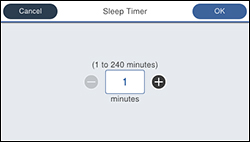 Changing the Sleep Timer Settings