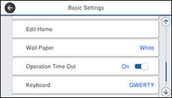 Turning Off the Operation Time Out Setting