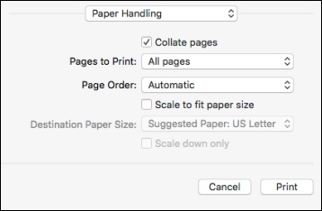 Sizing Printed Images - PostScript Printer Software - Mac