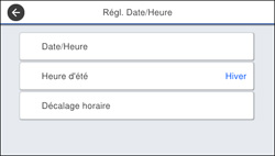 Réglage de la date et de l'heure