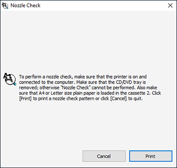 Checking the Nozzles Using a Computer Utility