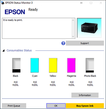 Checking Cartridge Status - Windows