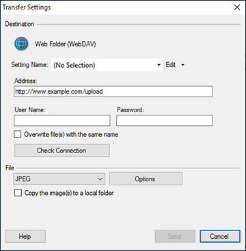 Uploading Scanned Images to a Web Folder