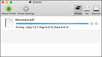 Checking Print Status - Mac