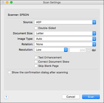 Scanning with Document Capture - Mac