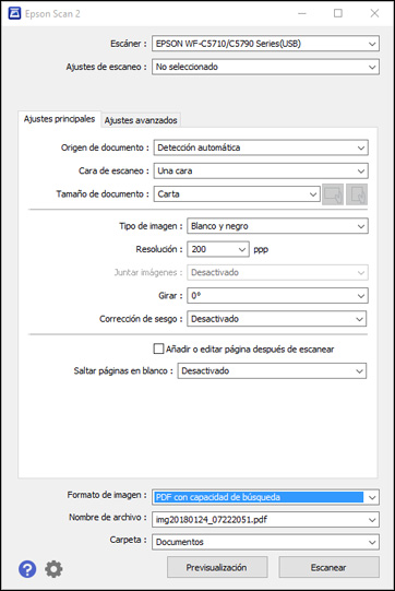 Cómo escanear con Epson Scan 2