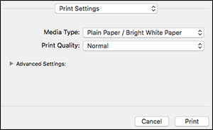 Selecting Basic Print Settings - Mac