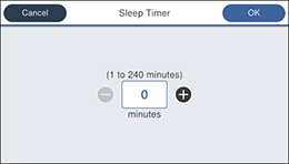 Changing the Sleep Timer Settings