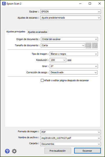 Cómo escanear con Epson Scan 2