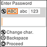 Entering Characters on the LCD Screen
