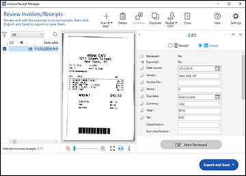 Scanning Receipts and Using Receipt Manager