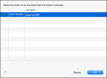 Assigning Start Button Settings or Scan Jobs - Mac