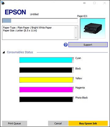 Checking Print Status - Windows