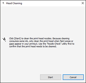 Cleaning the Print Head Using a Computer Utility