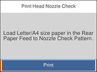 Checking the Nozzles Using the Product Control Panel