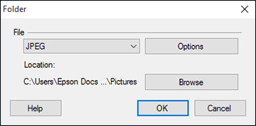 Saving Scanned Images to a Folder