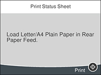 Printing a Network Status Sheet
