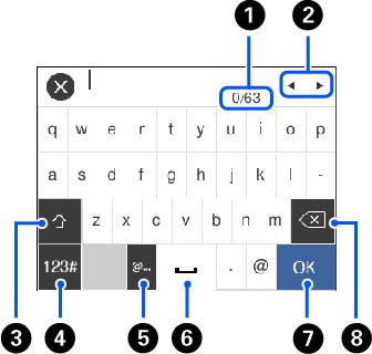 Entering Characters on the LCD Screen