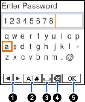 Entering Characters on the LCD Screen