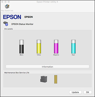 Checking Cartridge and Maintenance Box Status - Mac