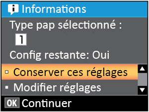 Consultation et modification des paramètres de support d'impression