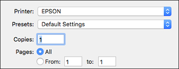 Selecting Basic Print Settings - Mac