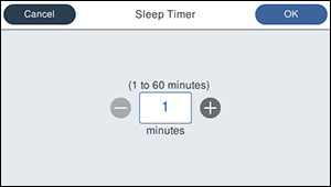 Changing the Sleep Timer Settings