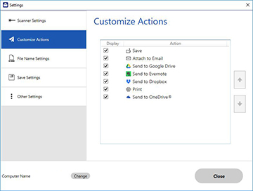 Customizing Action Icons