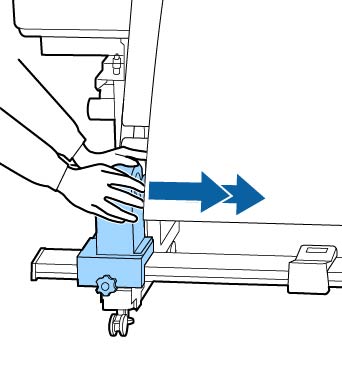 Attaching the Take-up Roll Core to the Auto Take-up Reel