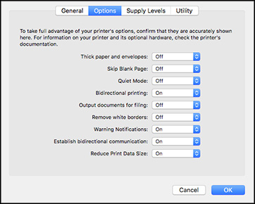 Selecting Printing Preferences - Mac