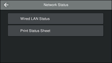 Printing a Network Status Sheet