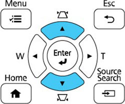 Correcting Image Shape with the Keystone Buttons