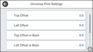 Selecting the Universal Print Settings