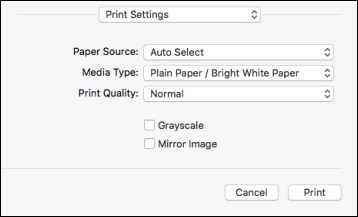 Selecting Basic Print Settings - Mac