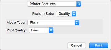Selecting Basic Print Settings - PostScript Printer Software - Mac