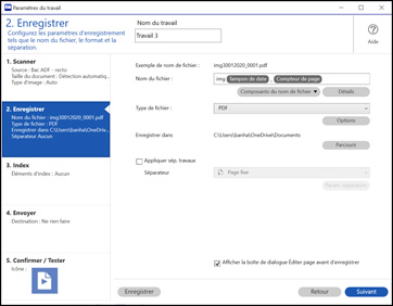 Numérisation de documents ayant plusieurs pages vers des fichiers distincts - Windows