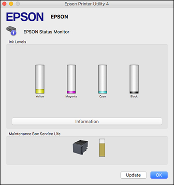 Checking Ink and Maintenance Box Status - Mac