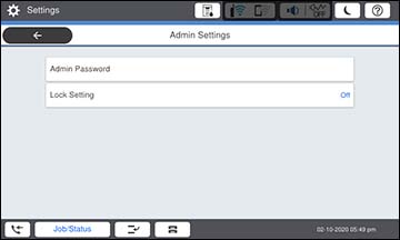 Setting a Password and Locking the Control Panel