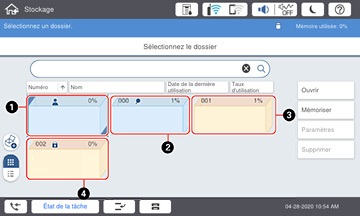 Types de dossier de mémorisation